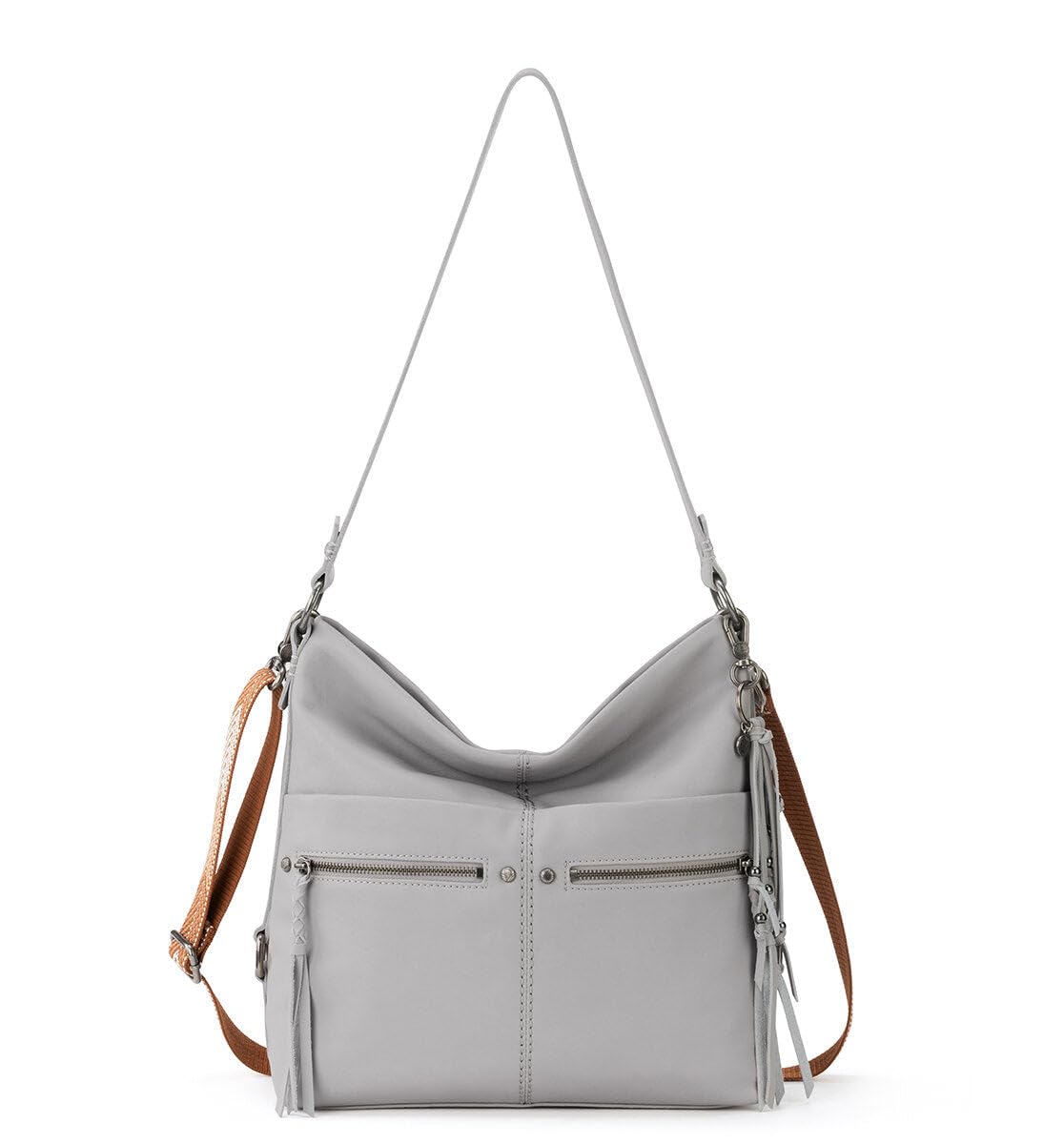 The Sak Ashland Bucket Bag in Leather, Light Smoke