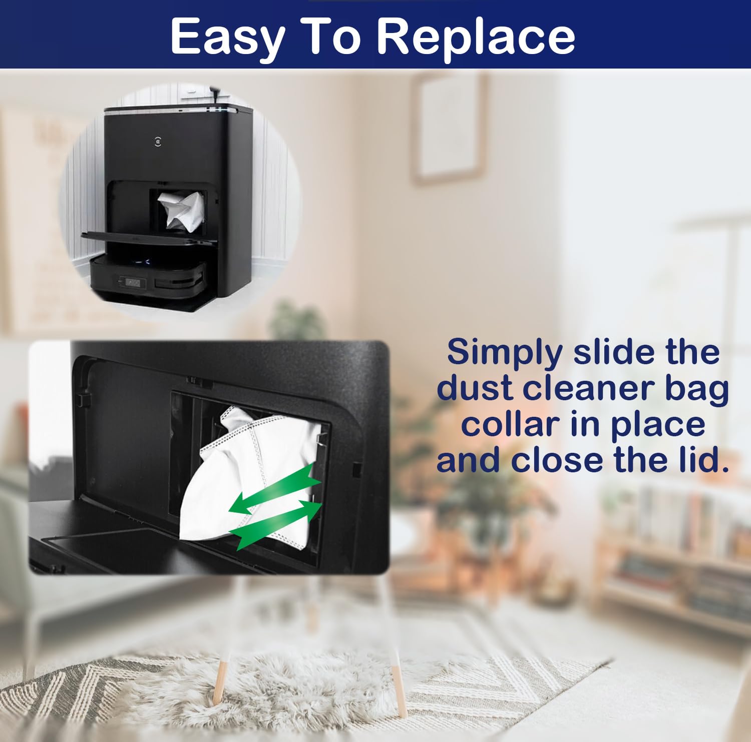 【12 Pack】Replacement x2 omni robot vacuum accessories Vacuum Bags Compatible with ECOVACS DEEBOT X2 Omni X2 PRO Omni Robot Vacuum Cleaner