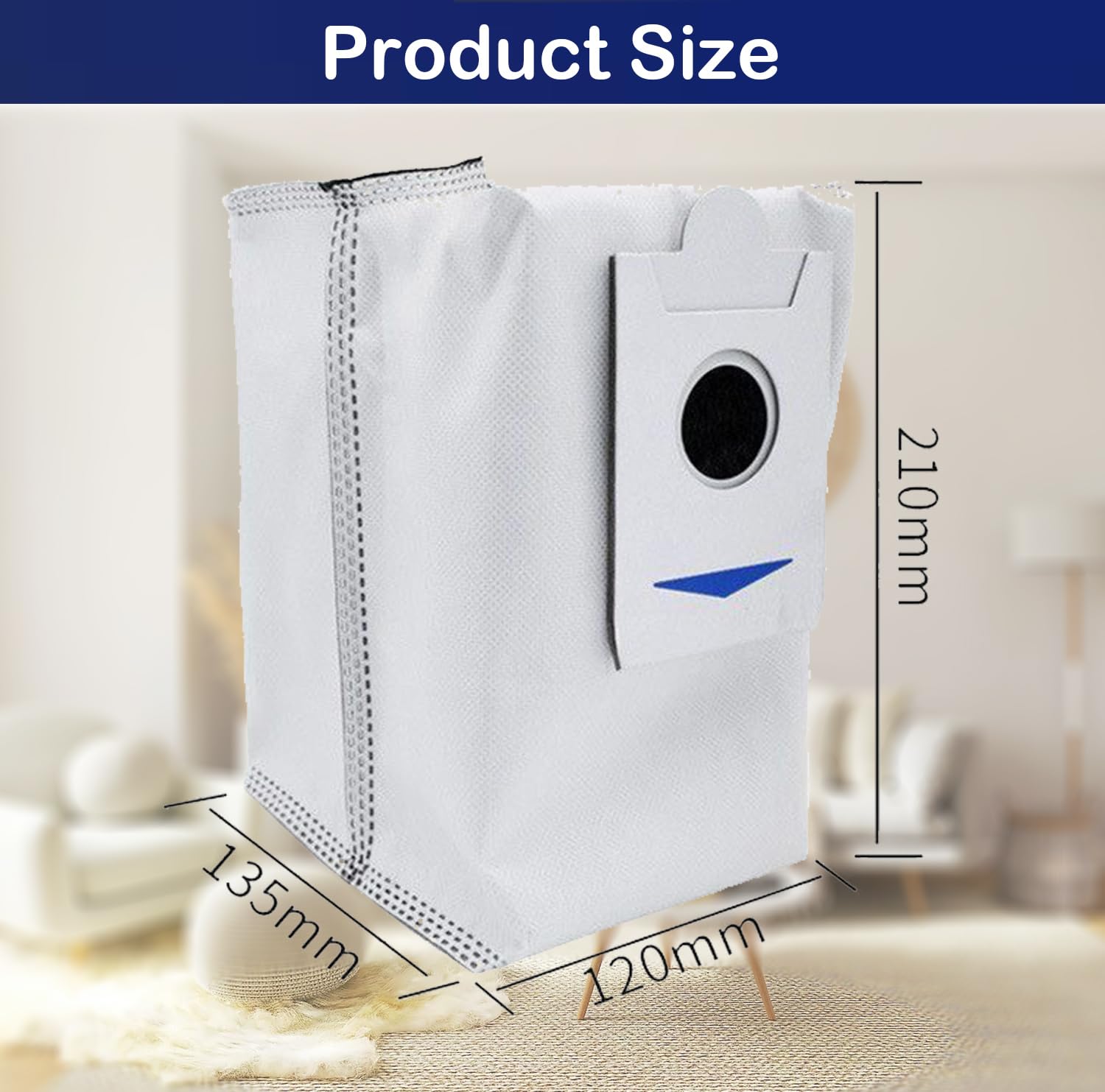 【12 Pack】Replacement x2 omni robot vacuum accessories Vacuum Bags Compatible with ECOVACS DEEBOT X2 Omni X2 PRO Omni Robot Vacuum Cleaner