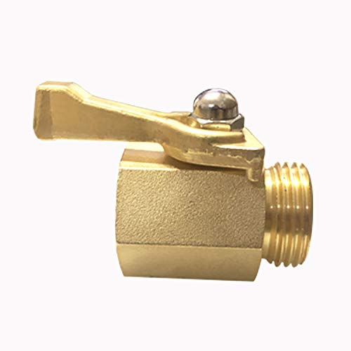 YOUHO Brass Garden Hose Shut Off Valve, 3/4 Inch, 2-Pack with 2 Hose Washers