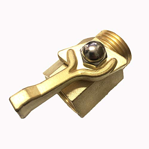 YOUHO Brass Garden Hose Shut Off Valve, 3/4 Inch, 2-Pack with 2 Hose Washers