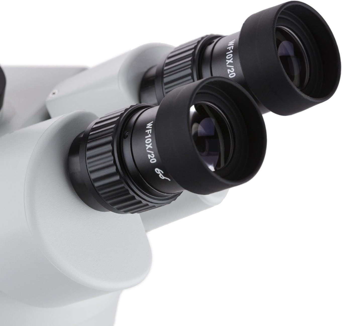 AmScope SM-1TSZ-144S-5M Digital Professional Trinocular Stereo Zoom Microscope, WH10x Eyepieces, 3.5X-90X Magnification, 0.7X-4.5X Zoom Objective, 144-Bulb LED Ring Light, Pillar Stand, 110V-240V, Includes 0.5X and 2.0X Barlow Lenses and 5MP Camera with R