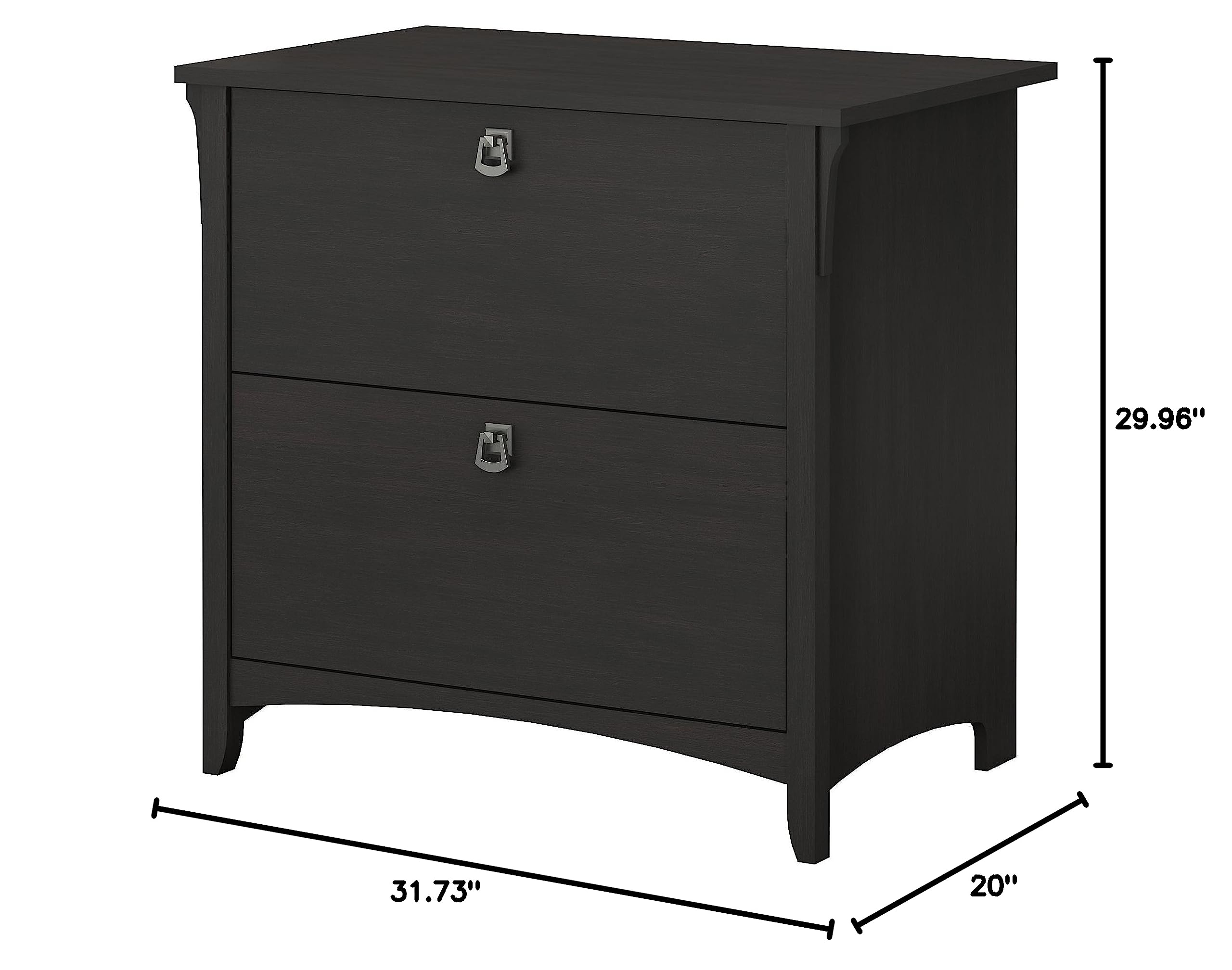 Bush Furniture Salinas Lateral File Cabinet, Vintage Black