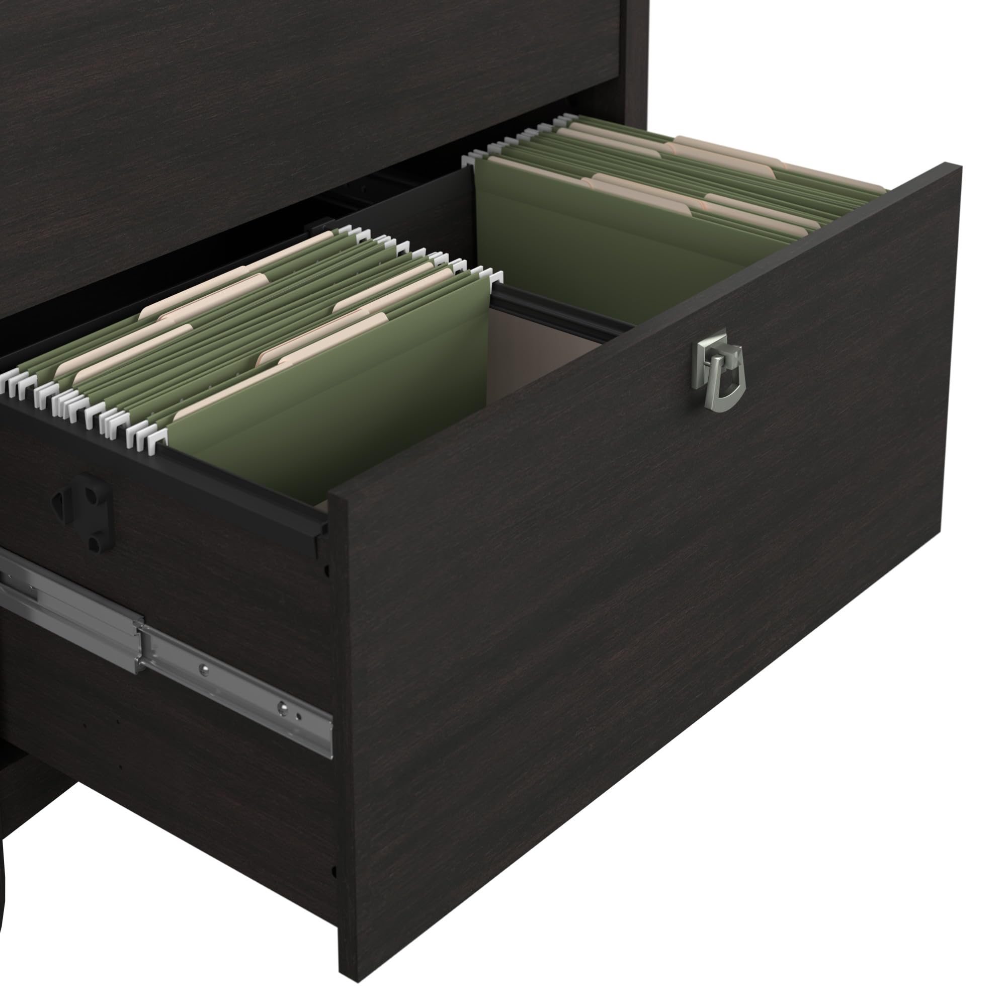 Bush Furniture Salinas Lateral File Cabinet, Vintage Black