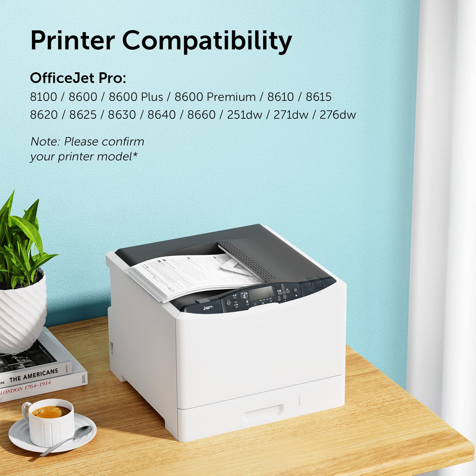 DAMaila Compatible Ink Cartridge Replacement for HP 950XL 951XL Combo Work for HP OfficeJet Pro 8600 8610 8620 8100 8630 8660 8640 8615 8625 276DW 251DW Printer (1 Black, 1 Cyan, 1 Magenta, 1 Yellow)