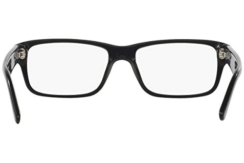 Prada Heritage PR 16MV 1BO1O1 Matte Black Plastic Rectangle Eyeglasses 55mm