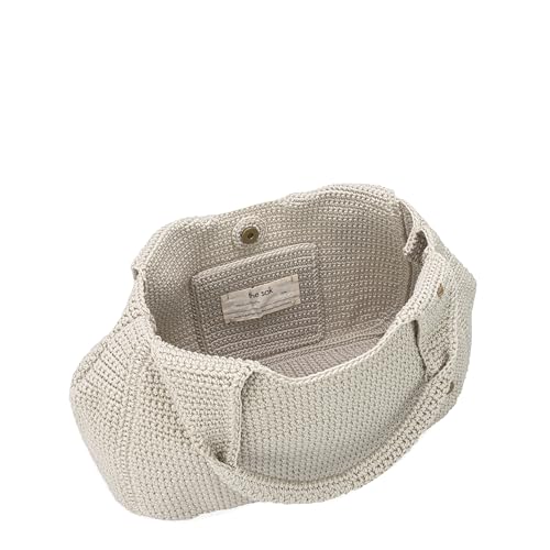 The Sak Rylan Medium Satchel in Hand-Crochet, Single Shoulder Strap, Natural