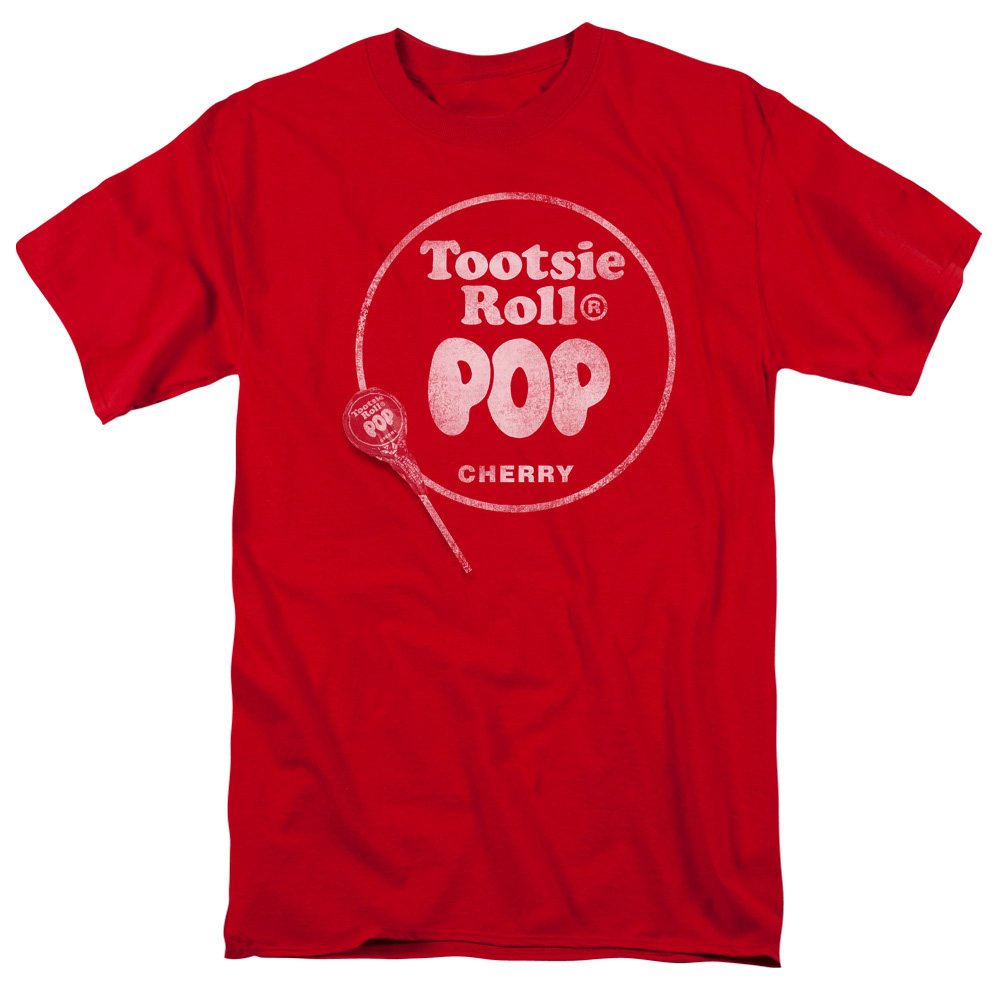 Trevco Men's Tootsie Roll Short Sleeve T-Shirt, Red, Large