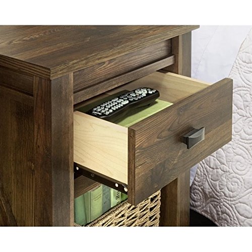 Ameriwood Farmington 3-Piece Living Room Set with Fireplace TV Stand and Two End Tables