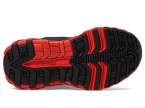 Saucony Wind Alternative Closure Sneaker, NEON/Black/RED, 2 US Unisex Big Kid