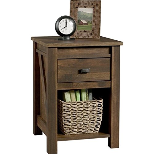 Ameriwood Farmington 3-Piece Living Room Set with Fireplace TV Stand and Two End Tables