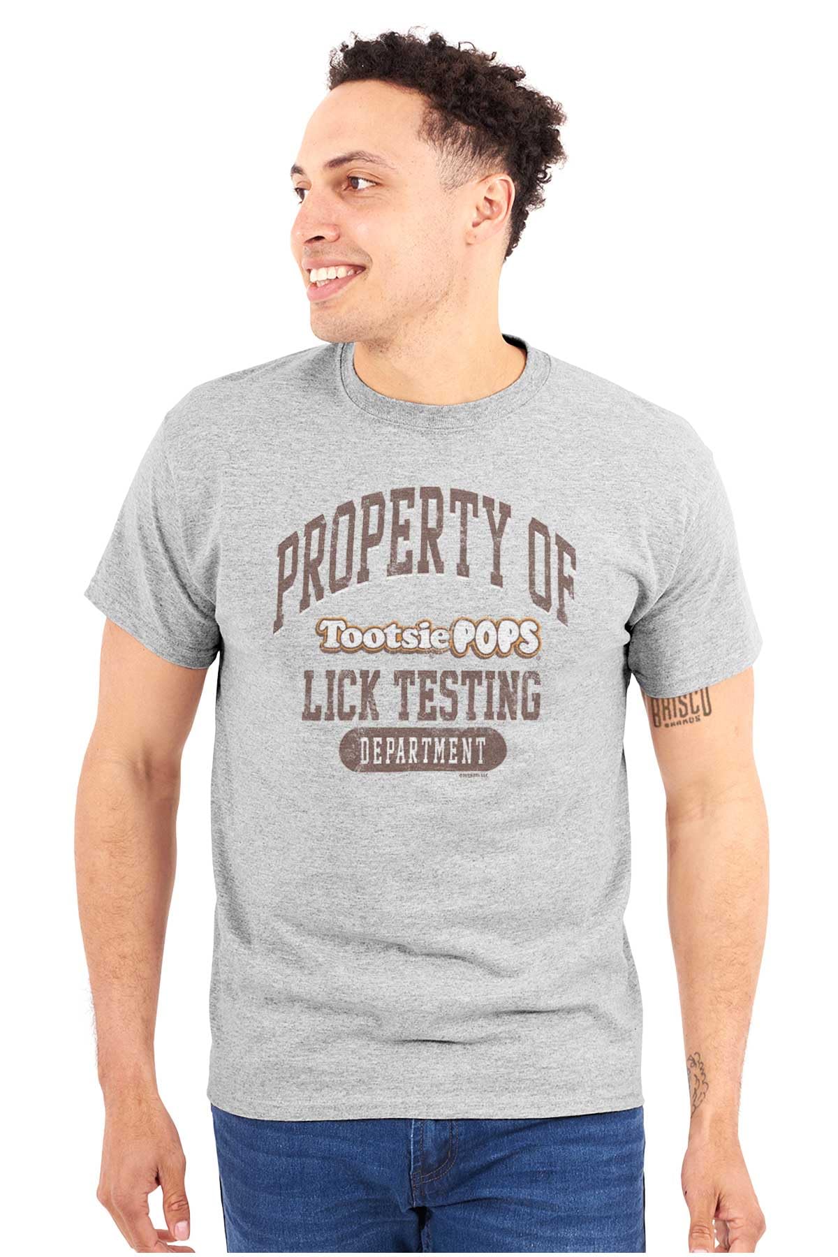 Tootsie Pops Candy Testing Department Graphic T Shirt Men or Women Sport Grey