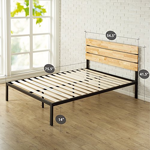 ZINUS Paul Metal Platform Bed Frame / Wood Slat Support / No Box Spring Needed / Easy Assembly, Full
