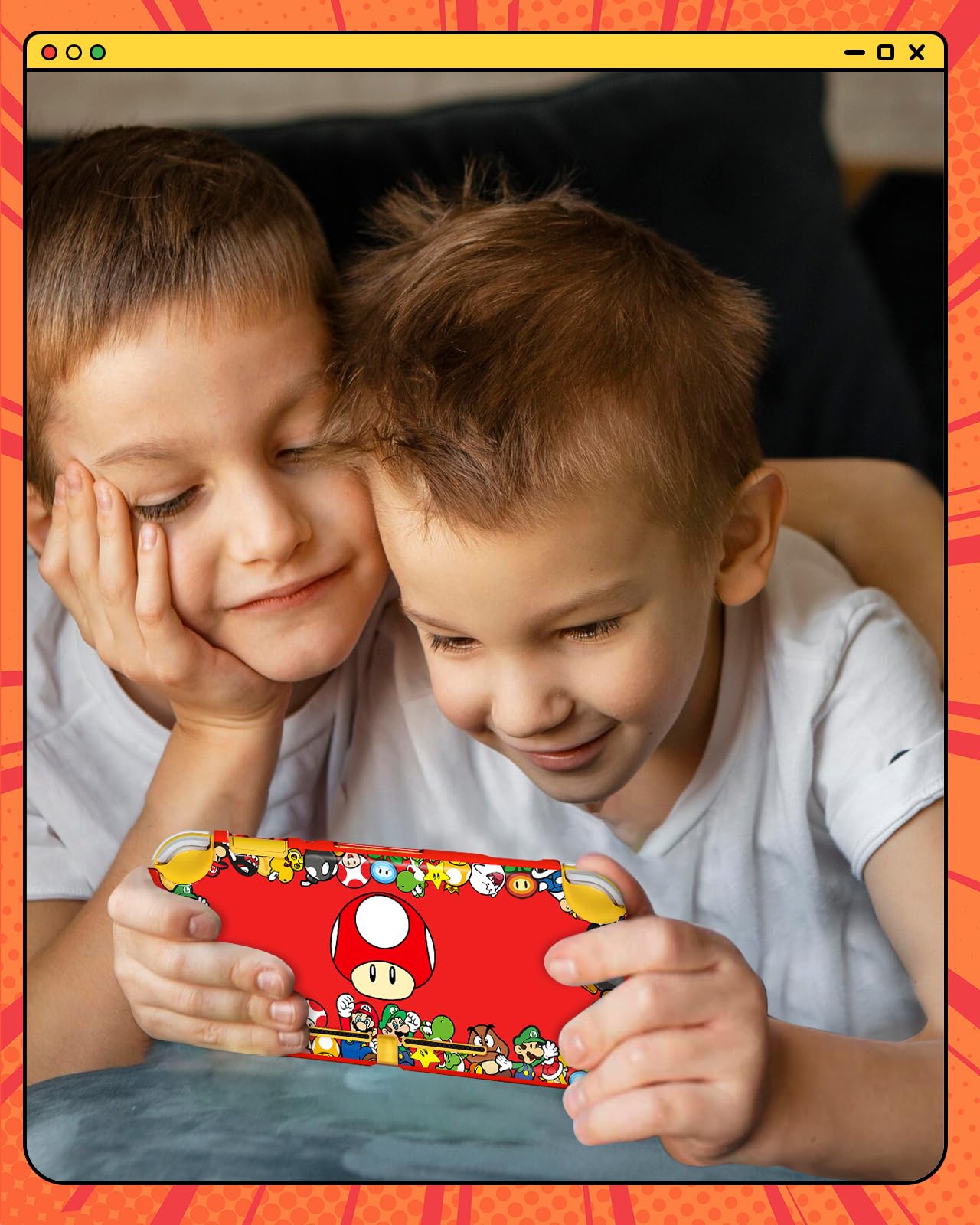 Xinocy (2in1 for Nintendo Switch Lite Case +24 Switch Game Holder Cute Cartoon Slim Protective Cases Hard Shell for Kids Boys Teens Girls Girly Design Funny Aesthetic Covers for Switch Lite 2019,Red