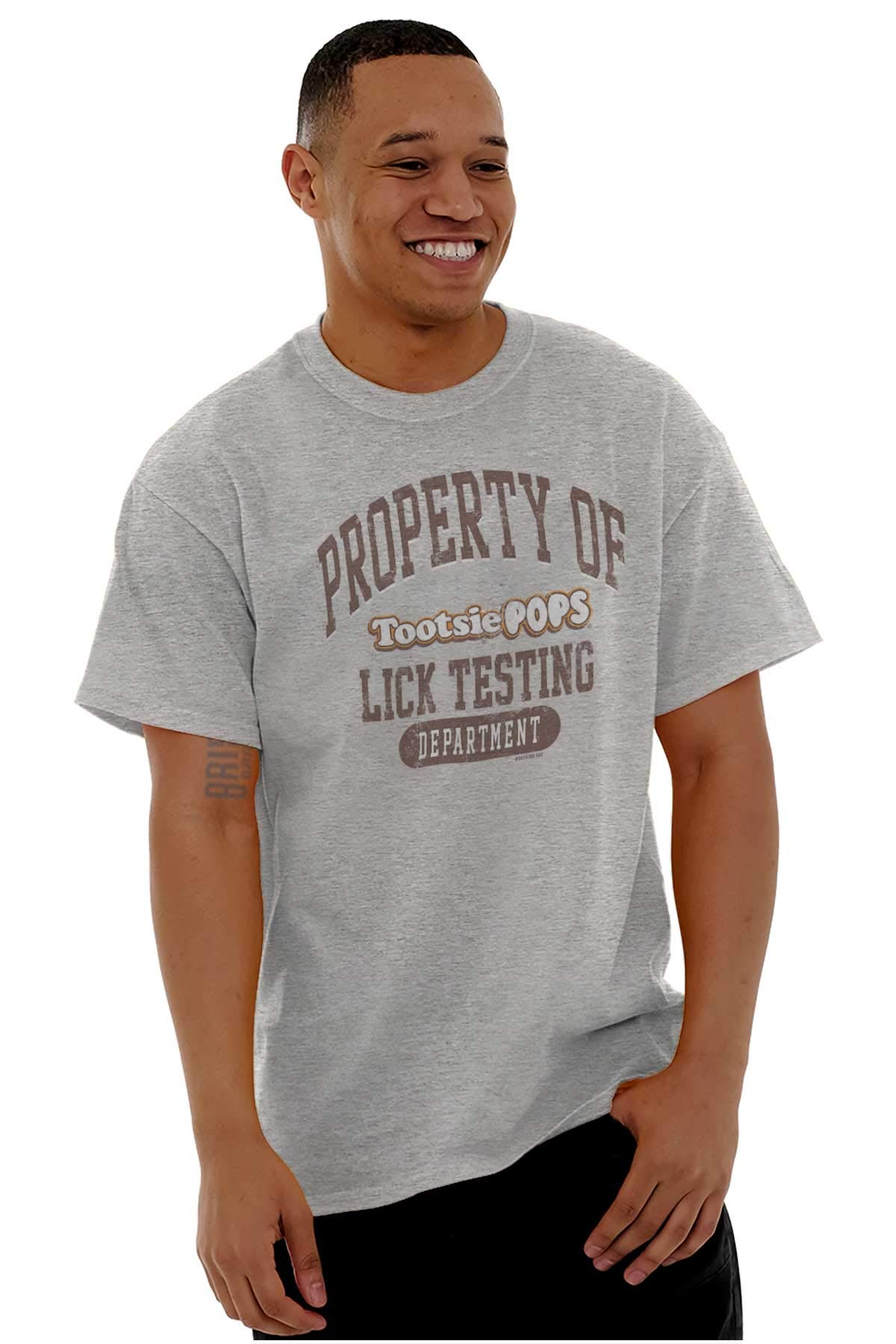 Tootsie Pops Candy Testing Department Graphic T Shirt Men or Women Sport Grey