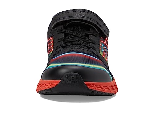 Saucony Wind Alternative Closure Sneaker, NEON/Black/RED, 2 US Unisex Big Kid