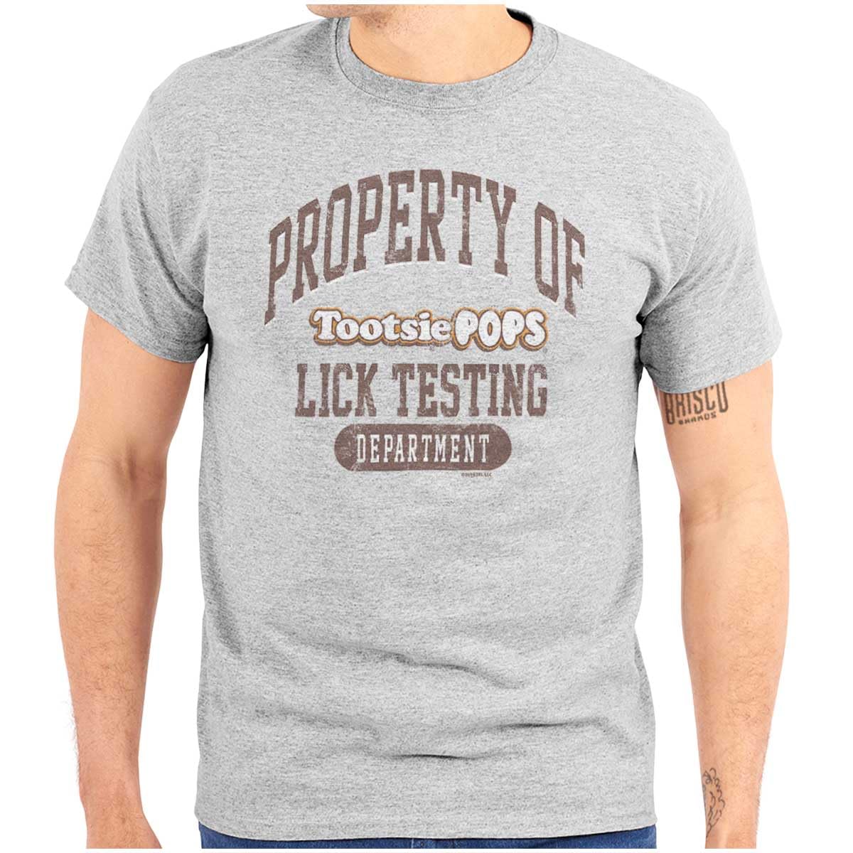 Tootsie Pops Candy Testing Department Graphic T Shirt Men or Women Sport Grey