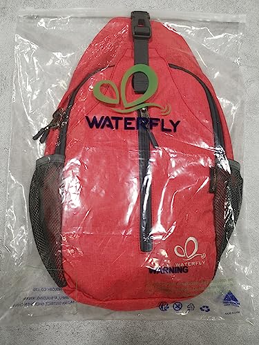 WATERFLY Crossbody Sling Backpack Sling Bag Travel Hiking Chest Bag Daypack