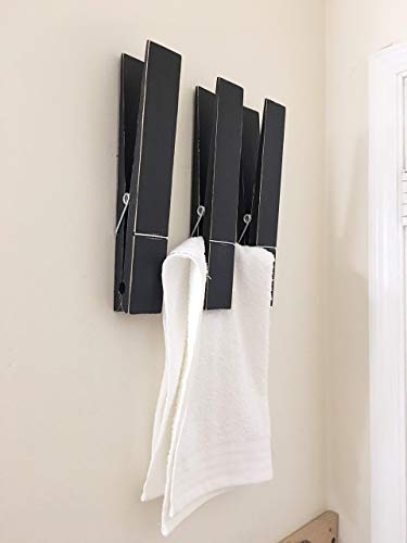 Set of 3 Extra Large Clothespins, Rustic Giant 12 Inch Clothespin, Variety of Colors, Jumbo Clothespin