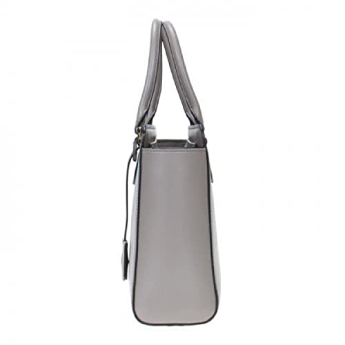 Prada Saffiano Leather Argilla Nero Two-Toned Black and Gray Handbag 1BA113