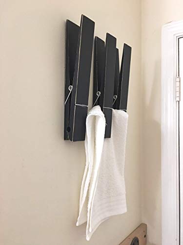Set of 3 Extra Large Clothespins, Rustic Giant 12 Inch Clothespin, Variety of Colors, Jumbo Clothespin