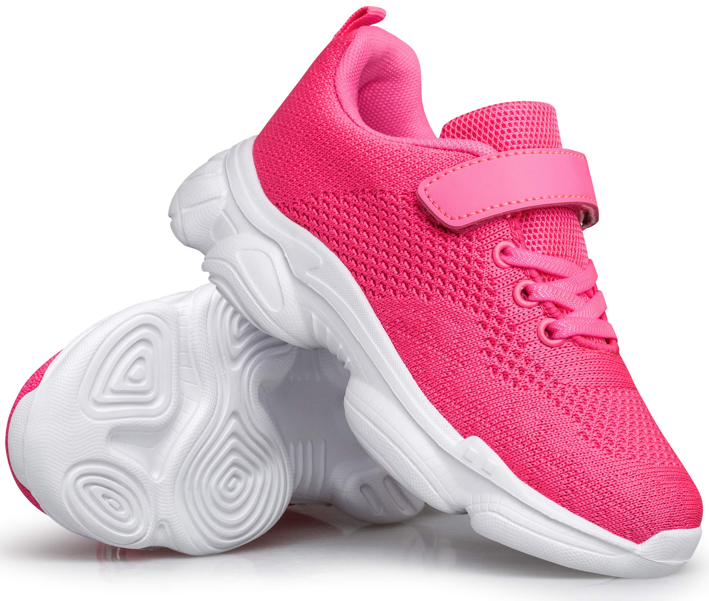 MURDESOT Kids Shoes Toddler Boys Girls Athletic Running Sports Strap Sneakers for Toddler/Little Kid/Big Kid Size 2 Pink