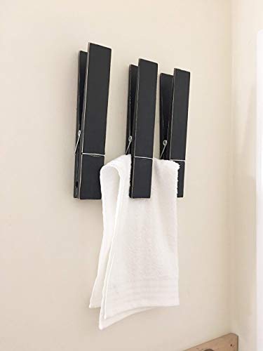 Set of 3 Extra Large Clothespins, Rustic Giant 12 Inch Clothespin, Variety of Colors, Jumbo Clothespin
