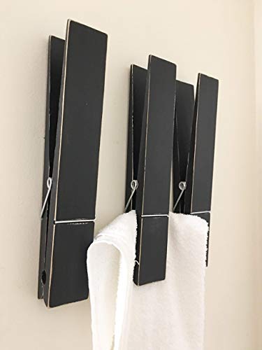 Set of 3 Extra Large Clothespins, Rustic Giant 12 Inch Clothespin, Variety of Colors, Jumbo Clothespin