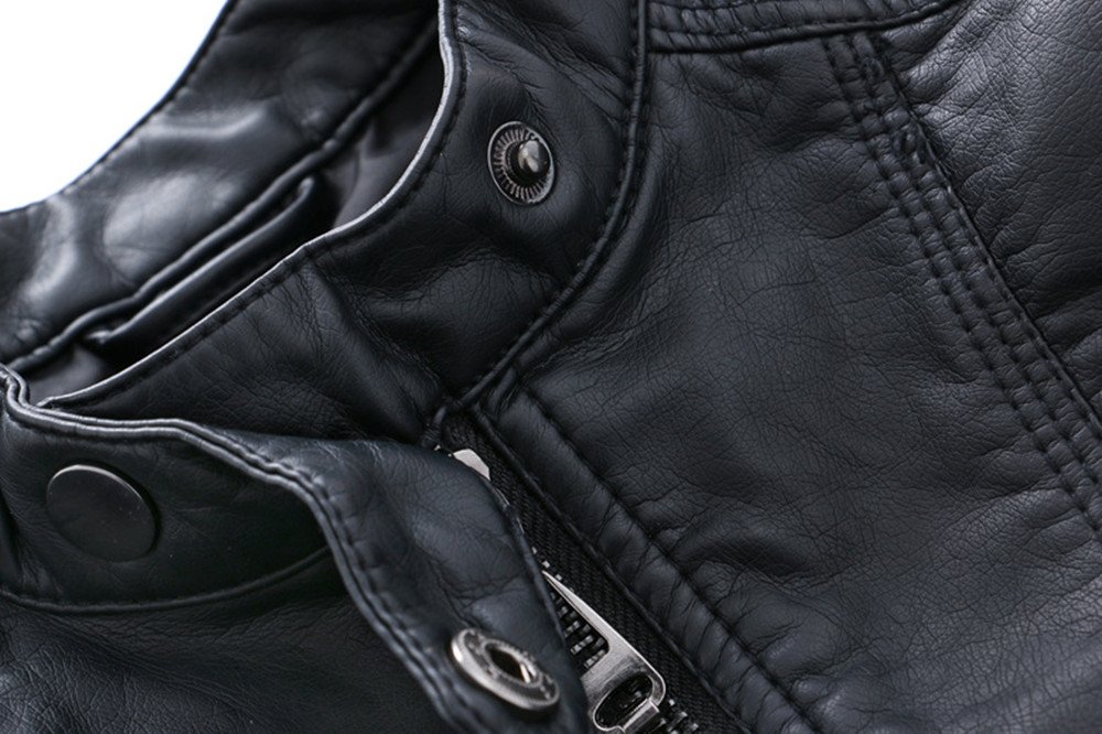 LJYH Boy's&girl's Collar Faux Motorcycle Leather Jackets Kids Spring Biker Coats Black 3/4yrs(100cm)