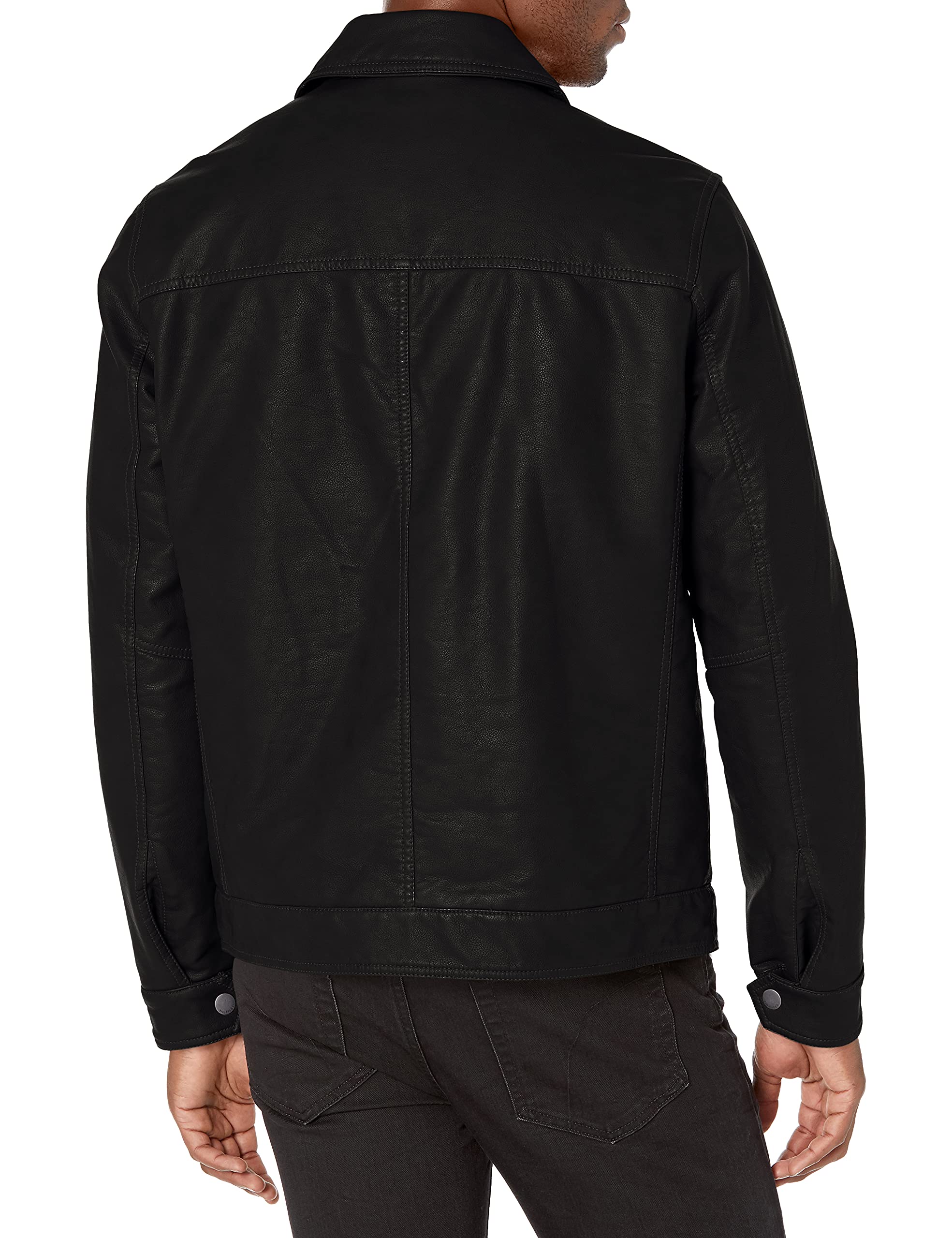 Tommy Hilfiger Men's Classic Faux Leather Jacket, black, Medium