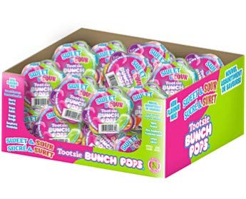 Tootsie Sweet Sour Bunch Pops - 8 Count(pack of 3) Total 24