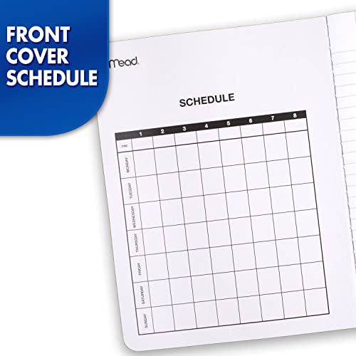 Mead Composition Notebook, 12 Pack, College Ruled Paper, 9-3/4" x 7-1/2", 100 Sheets per Notebook, Black Marble (72938)