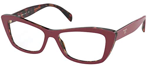 Prada PR 15XV Women's Eyeglasses Red/Havana 53