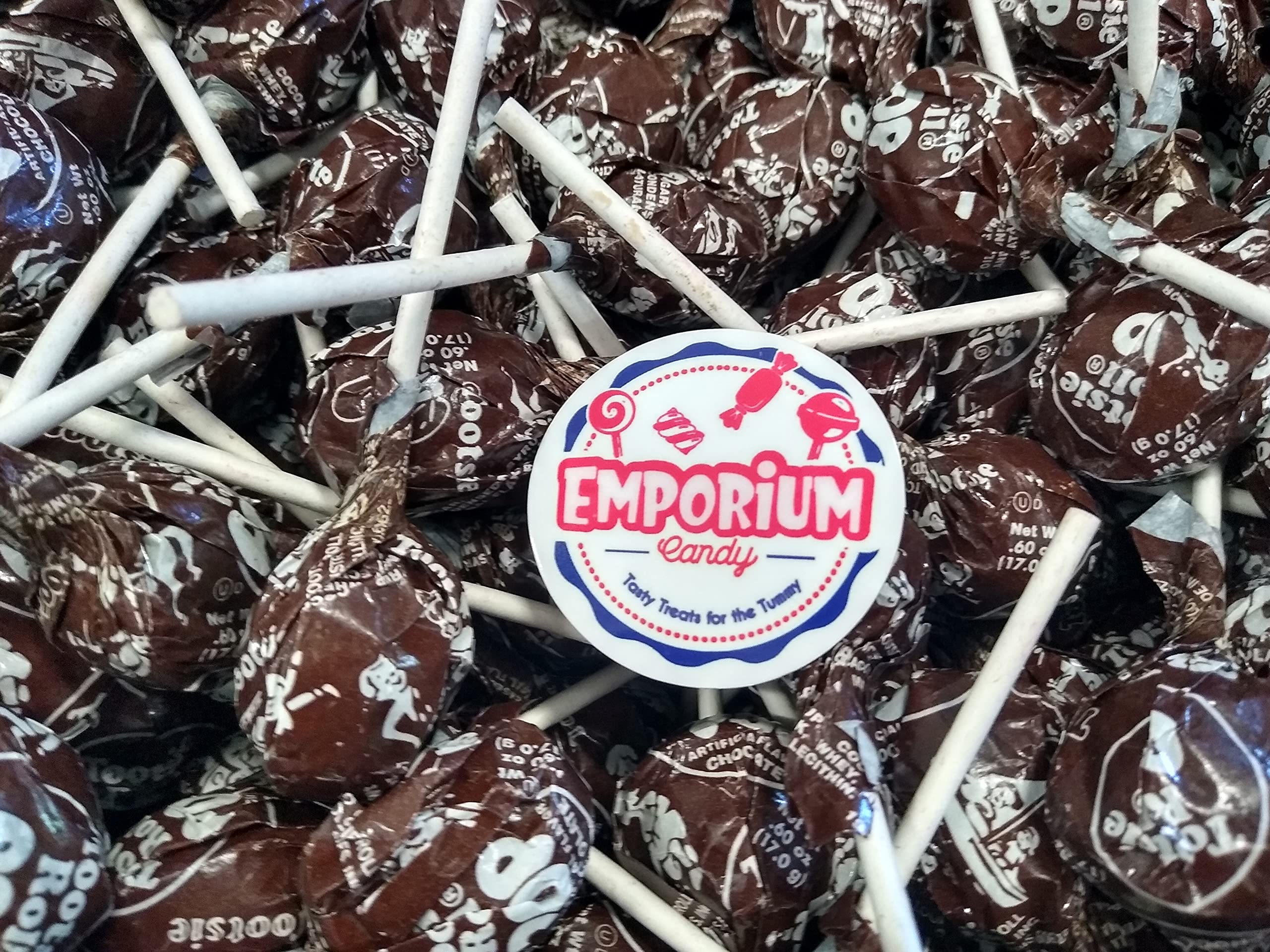 Chocolate Lollipops - 25 Delicious Lollipops with a Chocolate Roll Center Bulk Candy