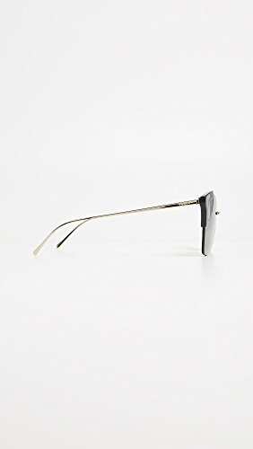 Prada PR 21US KUI5S0 Black/Gold Plastic Cat-Eye Sunglasses Grey Lens