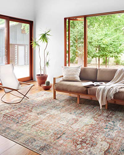 Loloi II Loren Collection LQ-14 Brick/Multi, Traditional 8'-4" x 11'-6" Area Rug