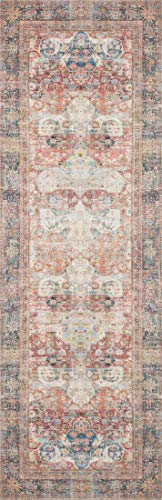 Loloi II Loren Collection LQ-14 Brick/Multi, Traditional 8'-4" x 11'-6" Area Rug