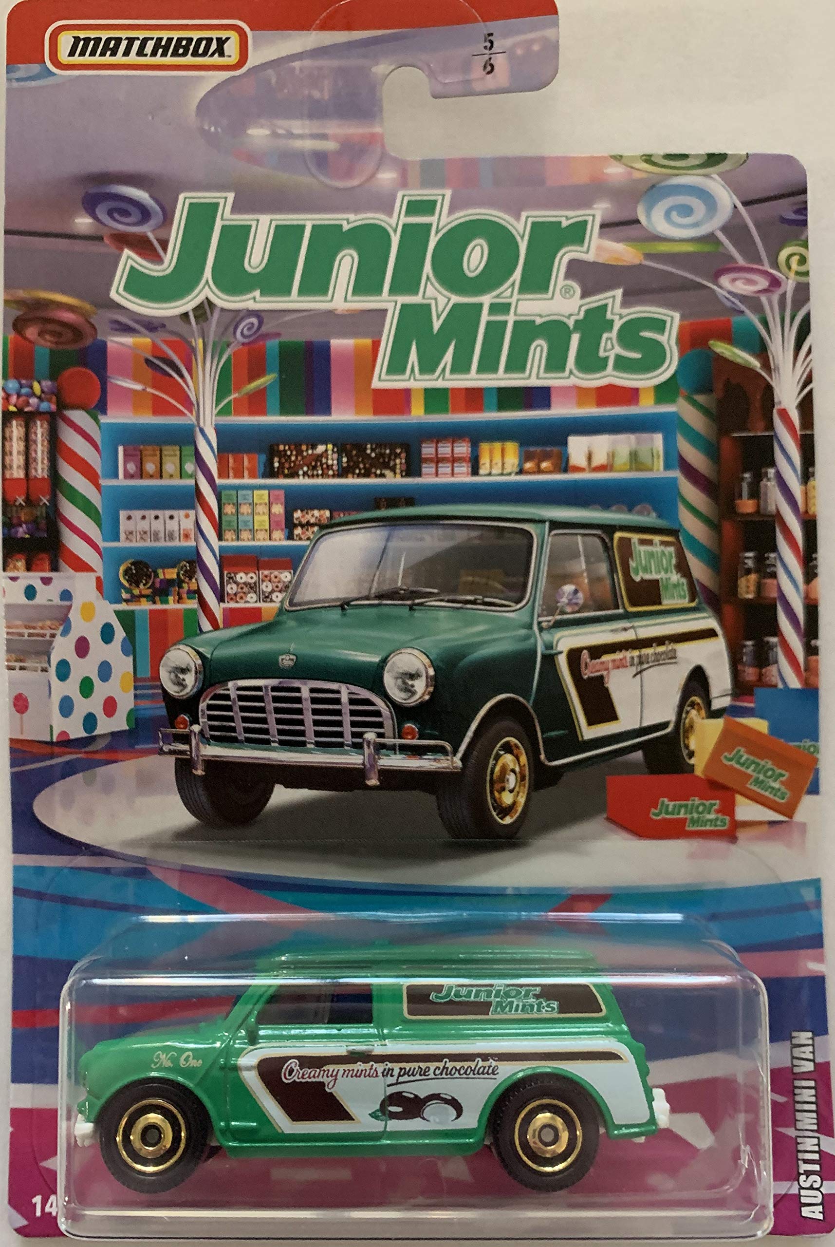 Matchbox 2020 Candy Theme Set of 4 Cars Tootsie Roll Pop, Tootsie Roll, Sugar Daddy and Junior Mints Vehicles