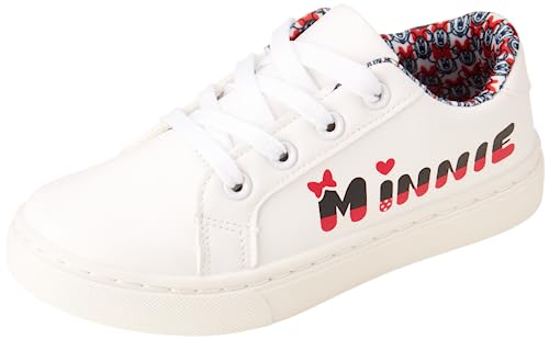 Disney Girls' Shoes - Minnie Mouse Sneakers (Little Kid/Big Kid), Size 2 Little Kid, Minnie White