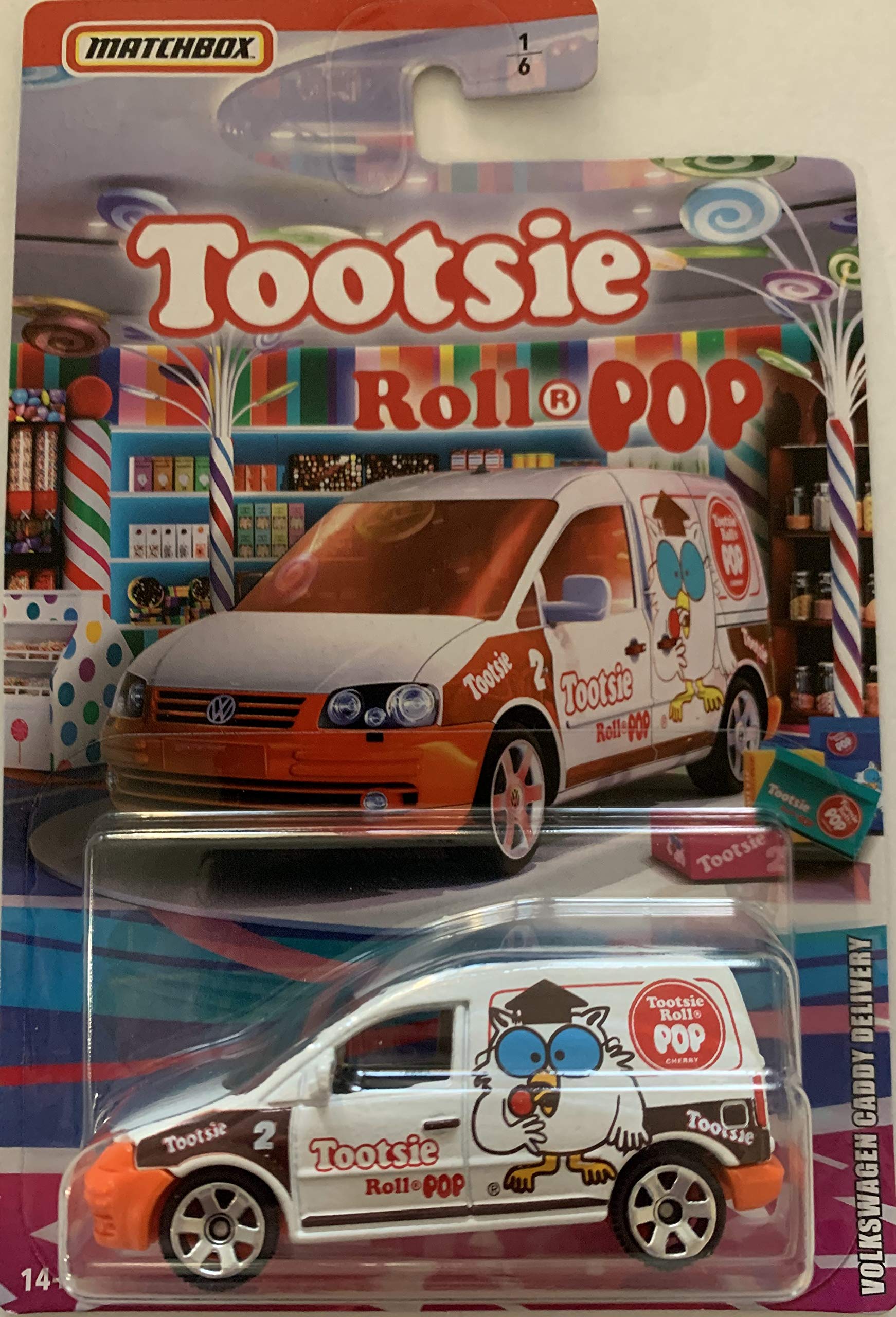 Matchbox 2020 Candy Theme Set of 4 Cars Tootsie Roll Pop, Tootsie Roll, Sugar Daddy and Junior Mints Vehicles