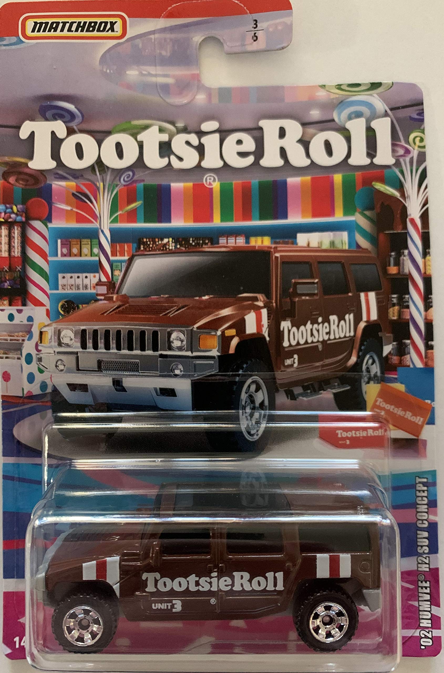 Matchbox 2020 Candy Theme Set of 4 Cars Tootsie Roll Pop, Tootsie Roll, Sugar Daddy and Junior Mints Vehicles
