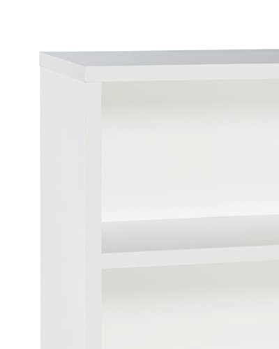 ClosetMaid Bookshelf with 6 Shelf Tiers, Adjustable Shelves, Tall Bookcase Hutch, Sturdy Wood With Closed Back Panel, White Finish