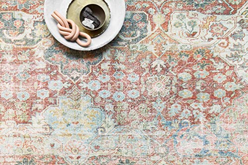 Loloi II Loren Collection LQ-14 Brick/Multi, Traditional 8'-4" x 11'-6" Area Rug