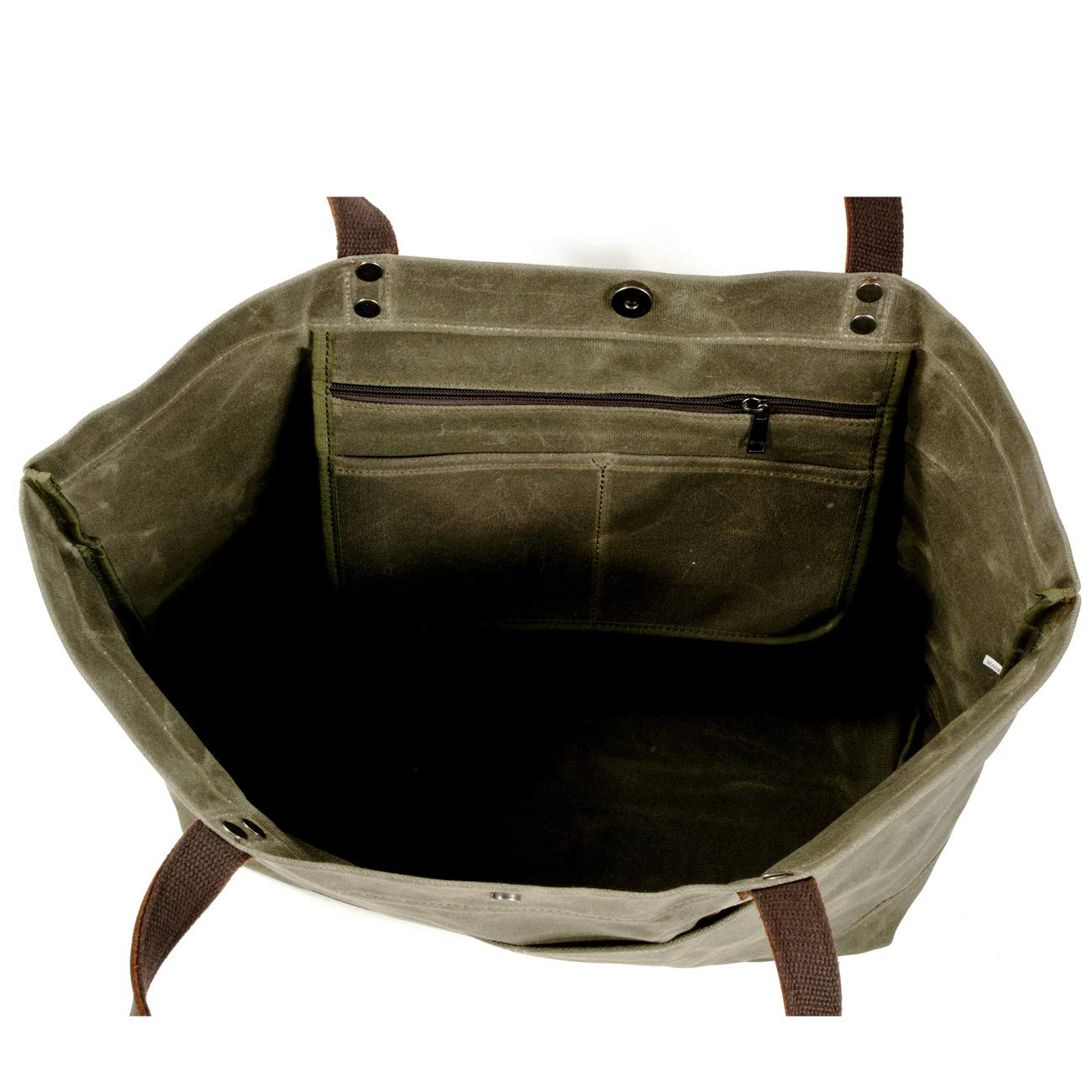WUDON Waxed Canvas Travel Tote Bag - Extra Large Carryall Shoulder Bag for Women (Green)