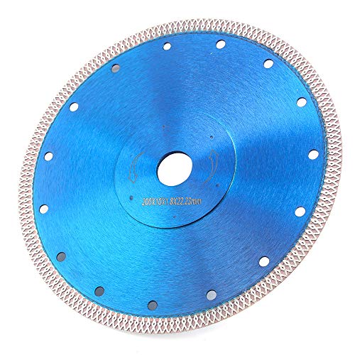8” Super Thin Diamond Tile Blade Porcelain Saw Blade for Cutting Porcelain Tile Granite Marbles (8")