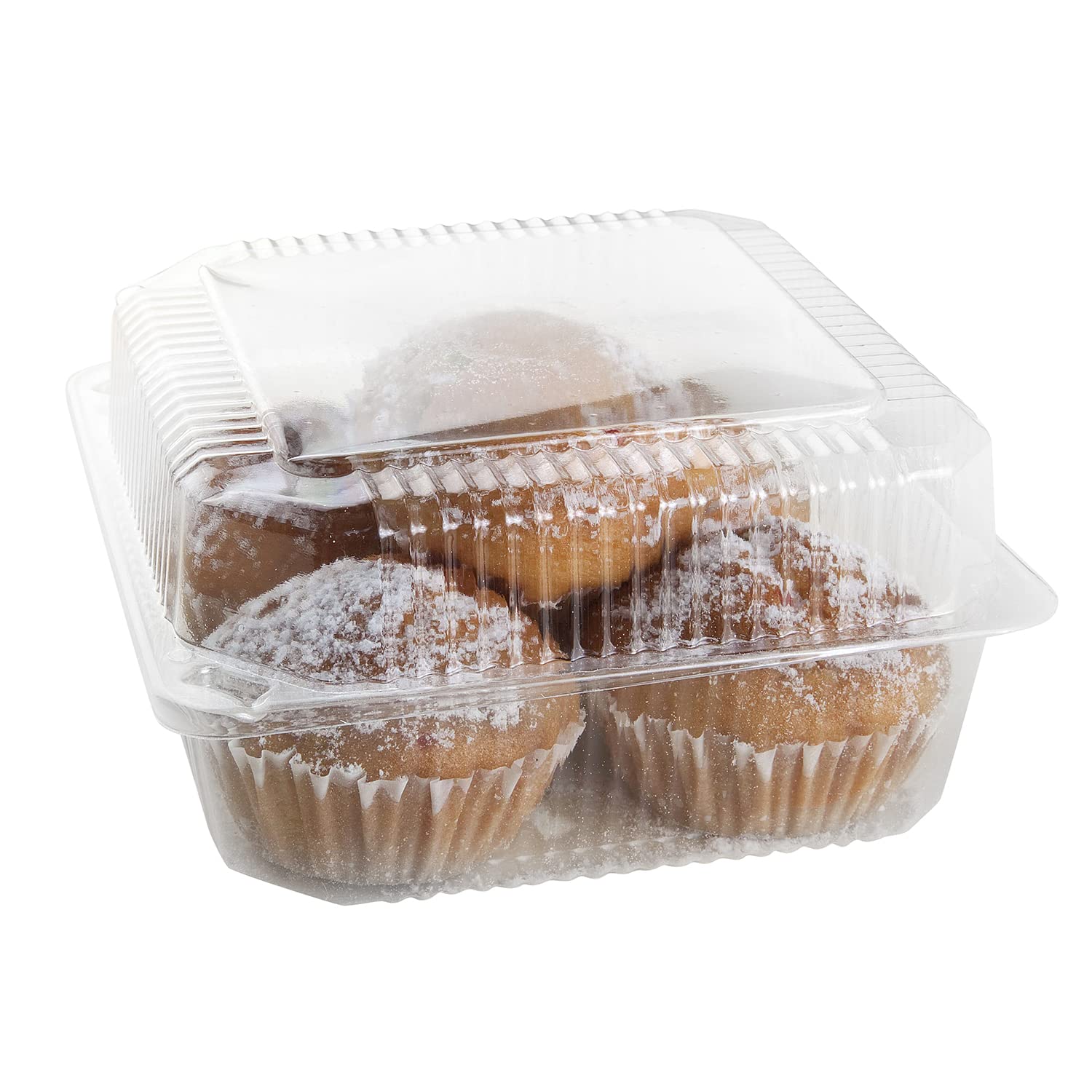 120 Pcs Clear Plastic Hinged Take Out Containers Disposable Clamshell Food Cake Containers with Lids 5.3 x 4.7 x 2.8 inch for Dessert, Cakes Slice, Cookies, Salads, Pasta, Sandwiches