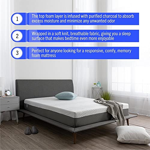 Sleepy's by Mattress Firm | Memory Foam Snug Mattress | Full Size | 8" Medium Comfort | Pressure Relief | Moisture Wicking Breathable | Adjustable Base Friendly