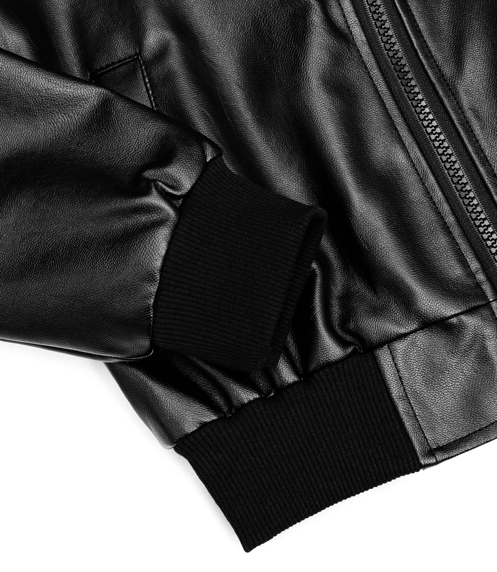 TLAENSON Boys Leather Jackets For Toddler Kids Faux Motorcycle PU Leather Coats 50s 80s Bomber Tops Black Size 100/3-4T