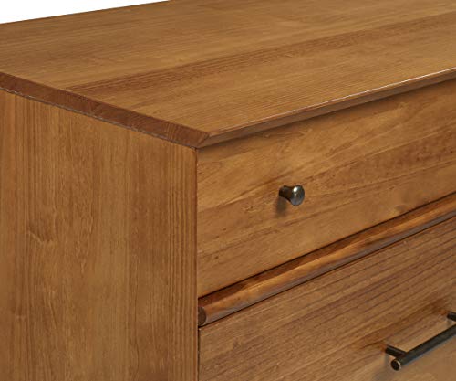 Camaflexi Mid-Century Solid Wood Dresser / 6 Drawers/Castanho Finish
