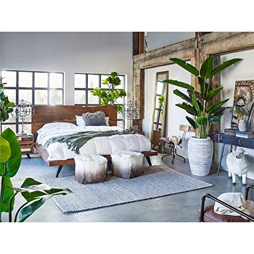 Moe's Home Collection Madagascar Acacia Wood Nightstand, Natural, 21.5"" h x 21.5"" w x 16"" d